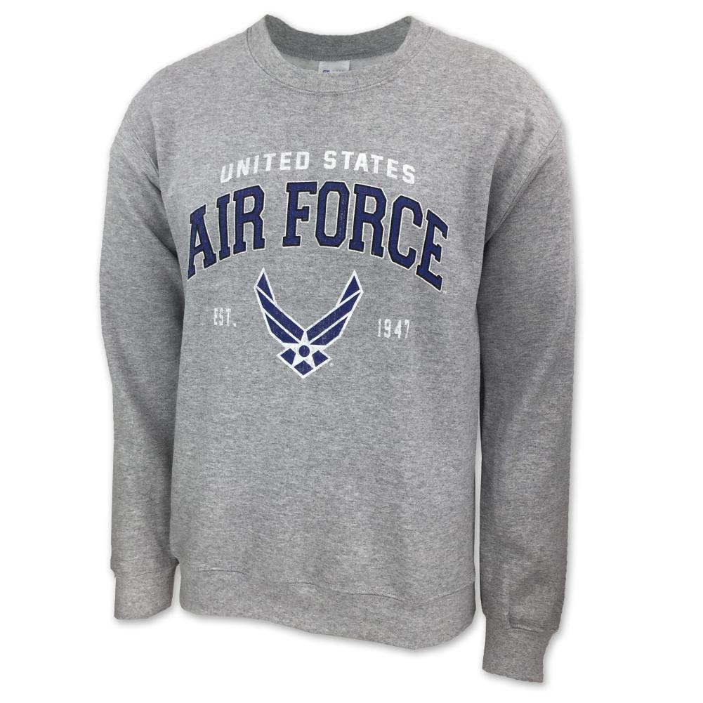U.S. Air Force Sweatshirts: Air Force Wings Est. 1947 Crewneck ...