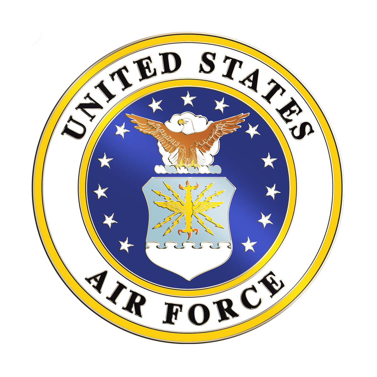 U.S. Air Force Masterpiece Medallion Certificate Frame (Vertical)