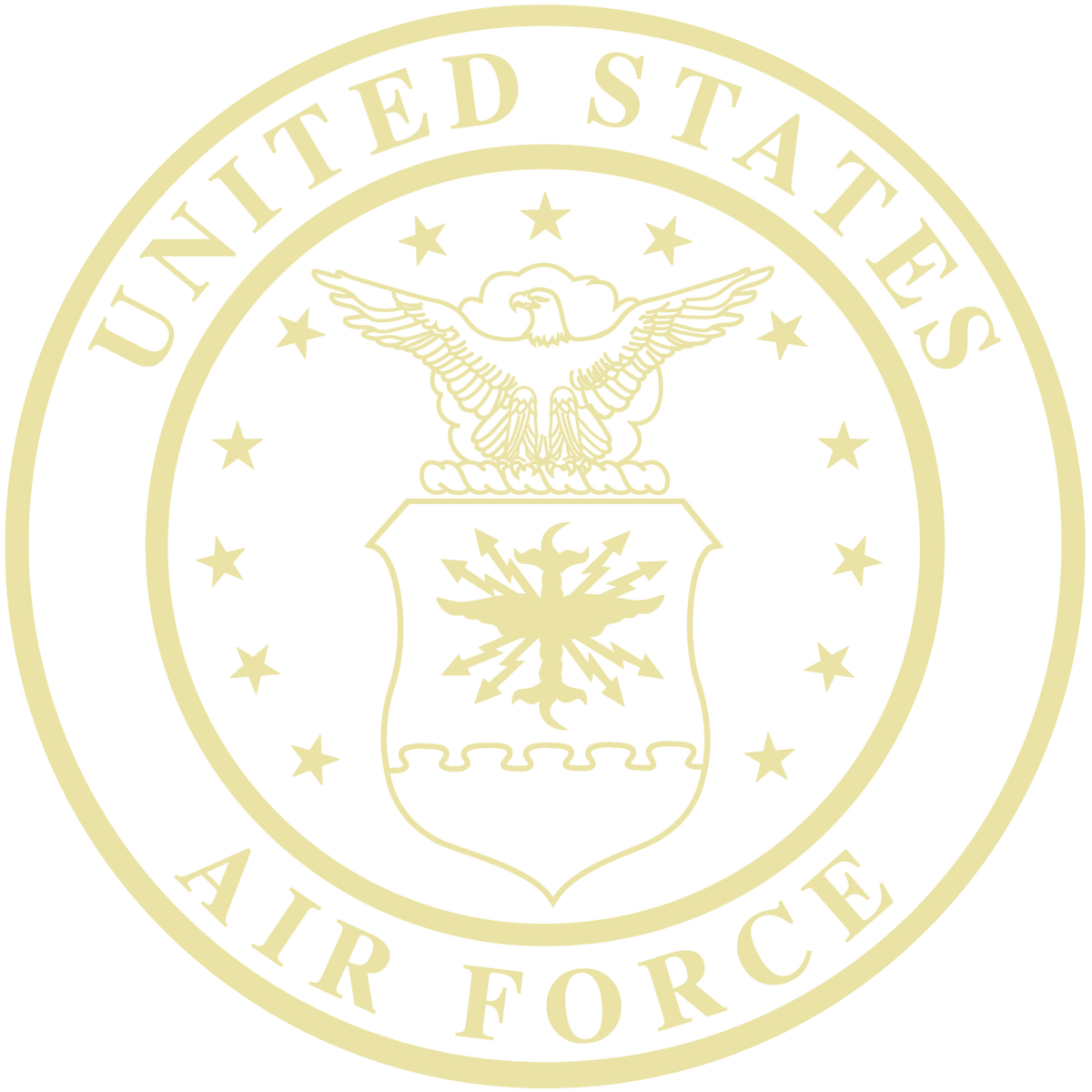 U.S. Air Force Gold Embossed Certificate Frame (Horizontal)