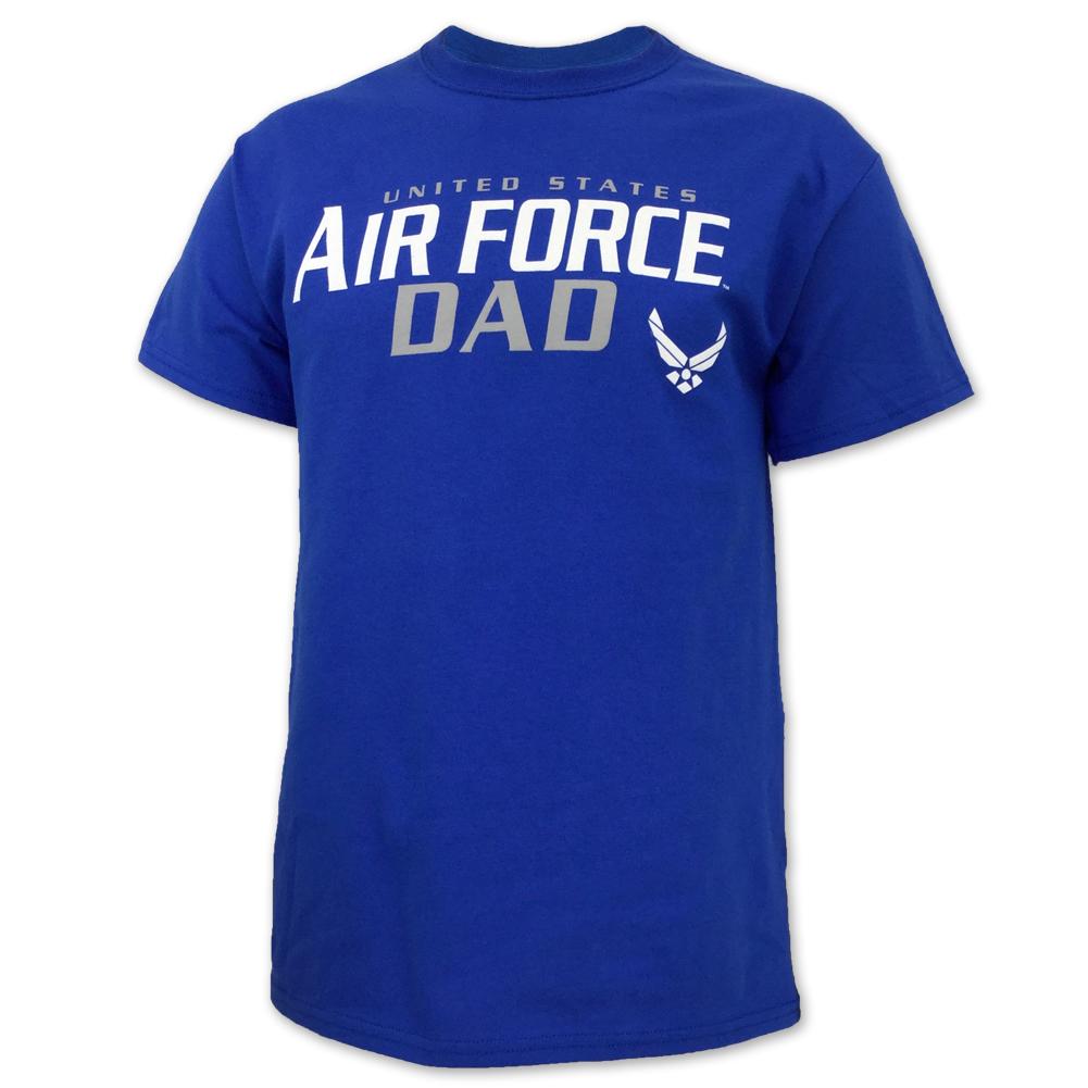 U.S. Air Force T-Shirts: United States Air Force Dad T-Shirt in Royal